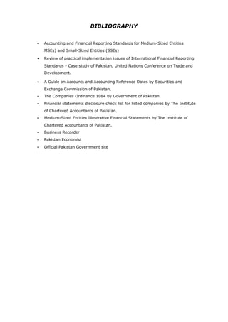 Preparation of financial statements in pakistan | DOC
