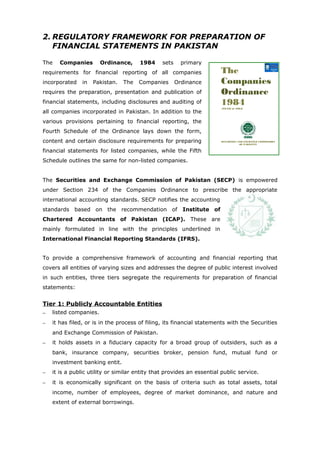 Preparation of financial statements in pakistan | DOC