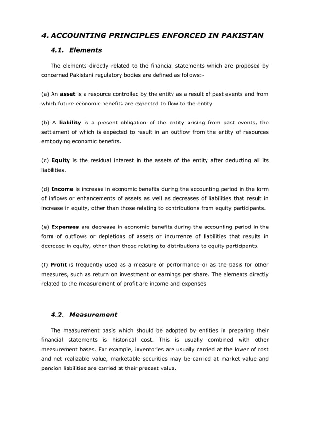 Preparation of financial statements in pakistan | DOC