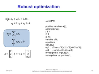 Robust optimization based decision making in Energy systems | PDF