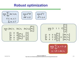 Robust optimization based decision making in Energy systems | PDF