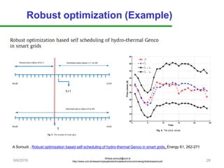 Robust optimization based decision making in Energy systems | PDF