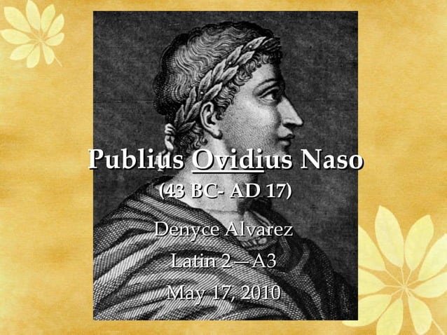 Publius ovidus naso | PPT