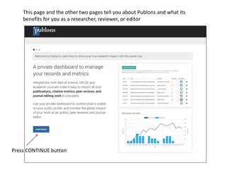 How To Create and Use Publons Account | PDF