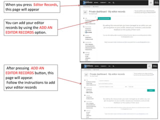 How To Create and Use Publons Account | PDF