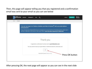 How To Create and Use Publons Account | PDF