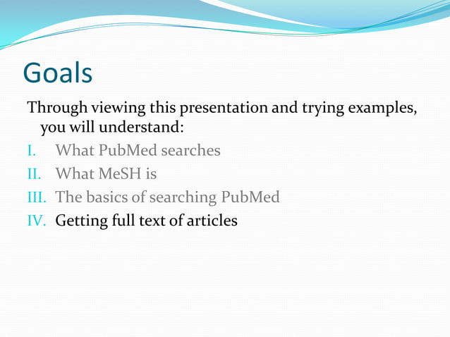 Pubmed Basics | PPT