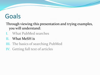 Pubmed Basics | PPTX