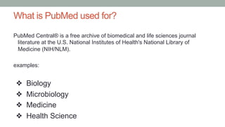 PubMed Little Library Lunch Lectures | PPT