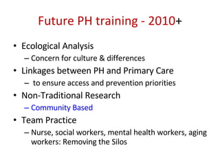 Public Health-The Past, Present & Future | PPT
