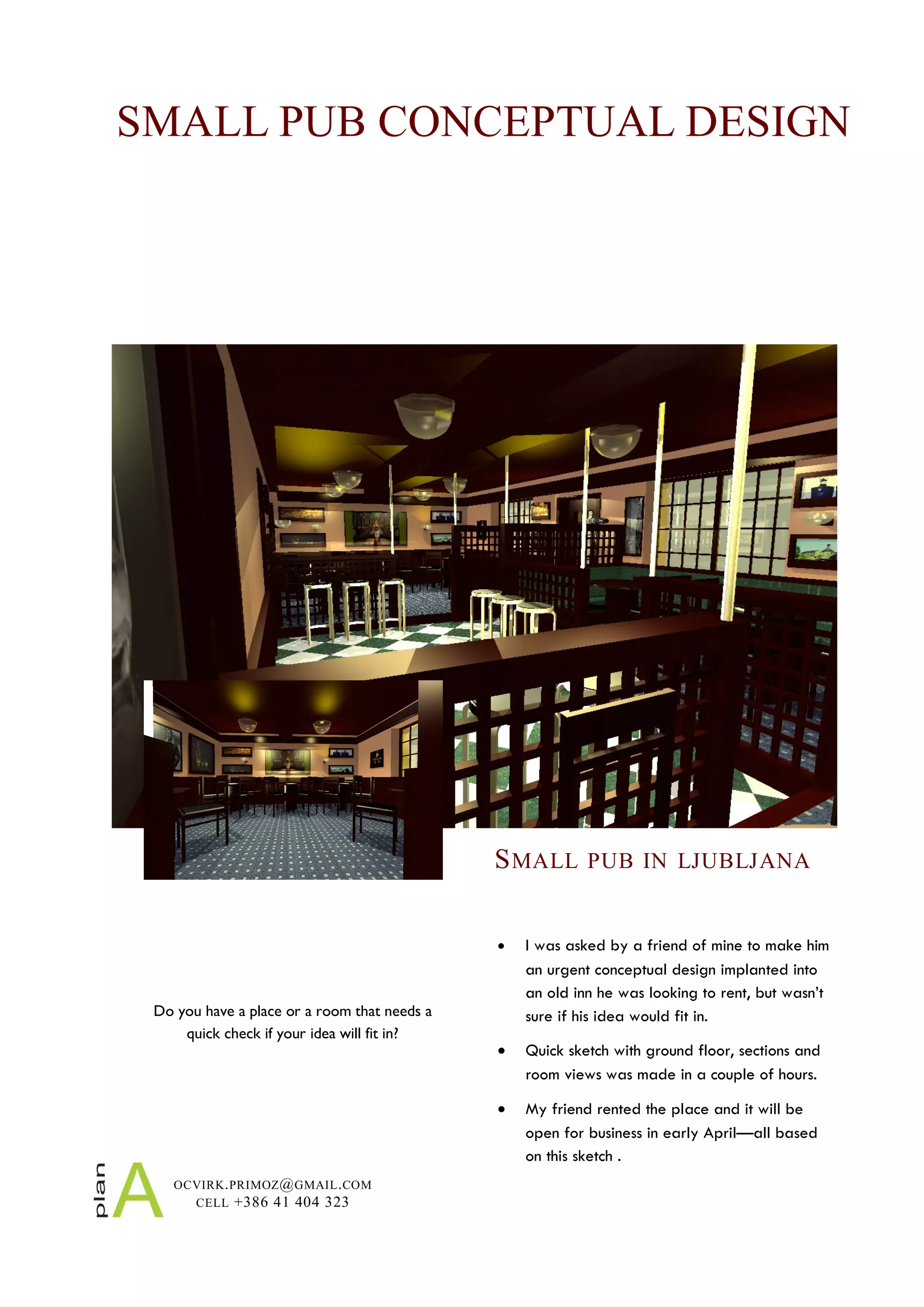 SMALL PUB CONCEPTUAL DESIGN | PDF