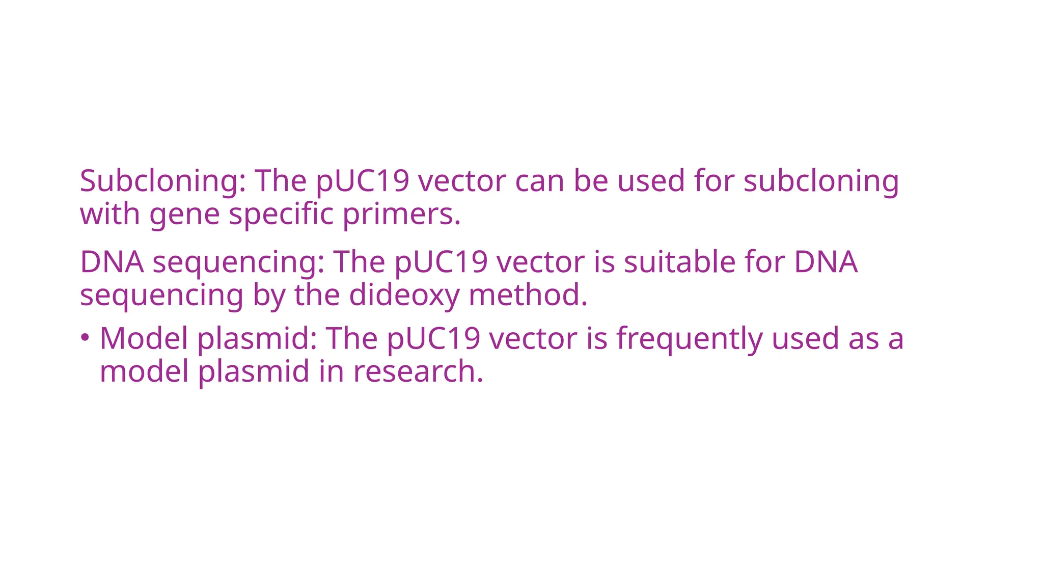 pUC 19 vector ( Microbial biotechnology)pptx | PPTX