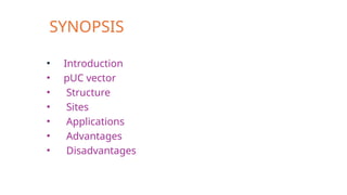 pUC 19 vector ( Microbial biotechnology)pptx | PPTX | Biological ...