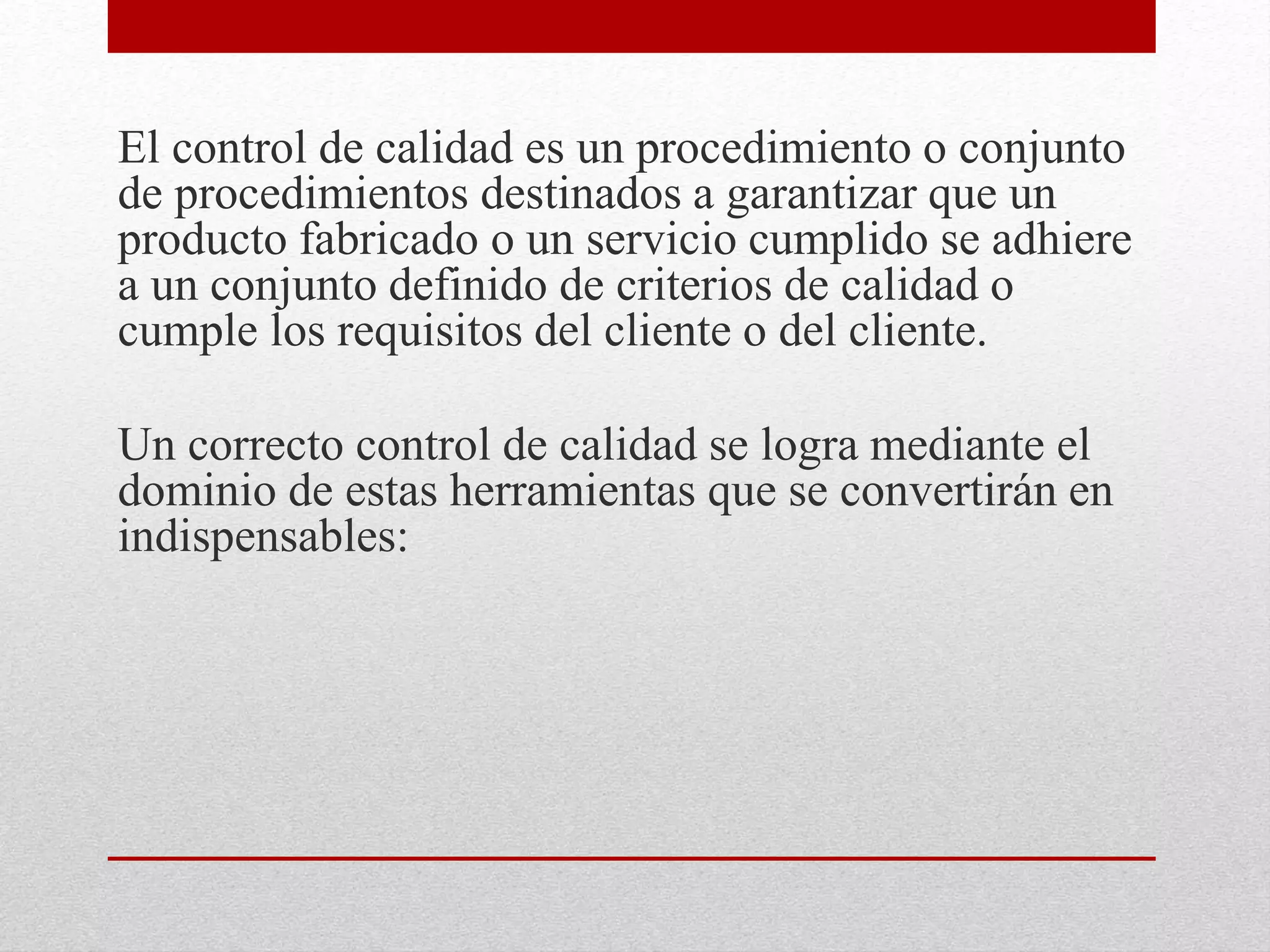 Proceso de control de calidad | PPT