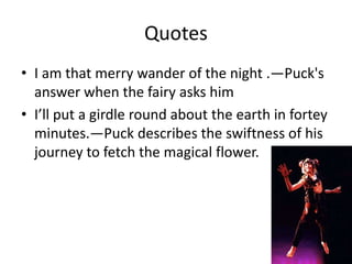 Puck from A Midsummer Night's Dream | PPTX
