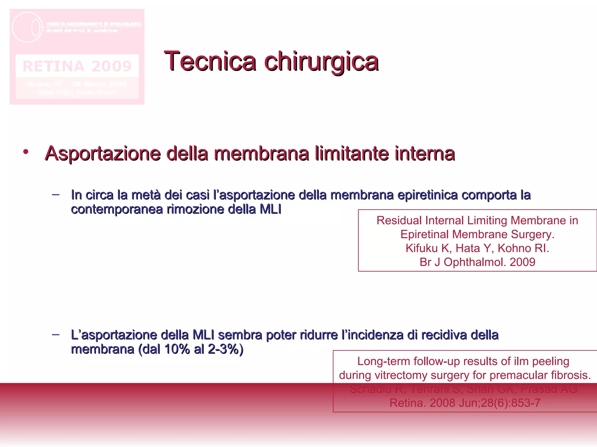 Pucker maculare | PPT