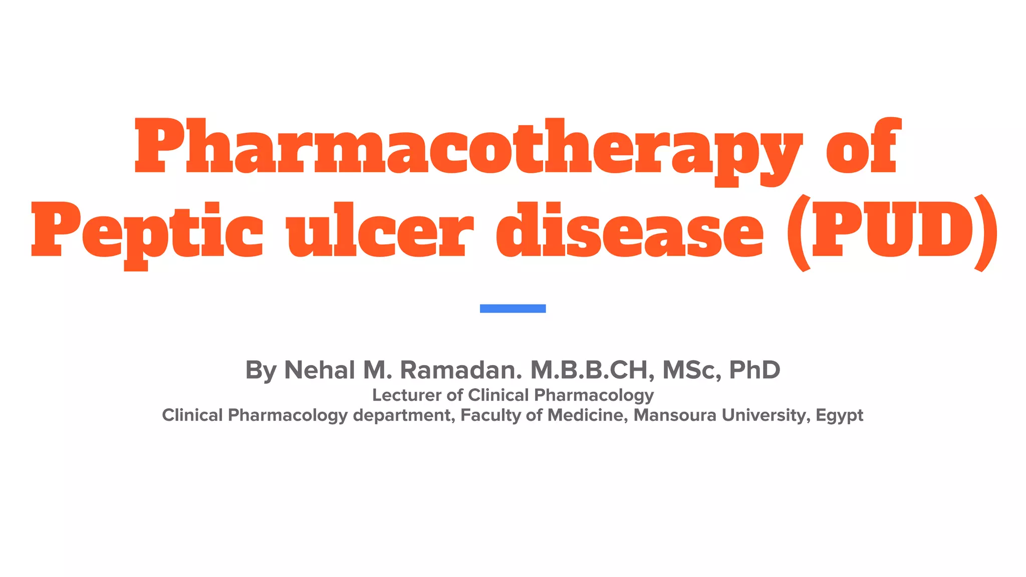 Pharmacology of anti ulcer drugs | PPTX