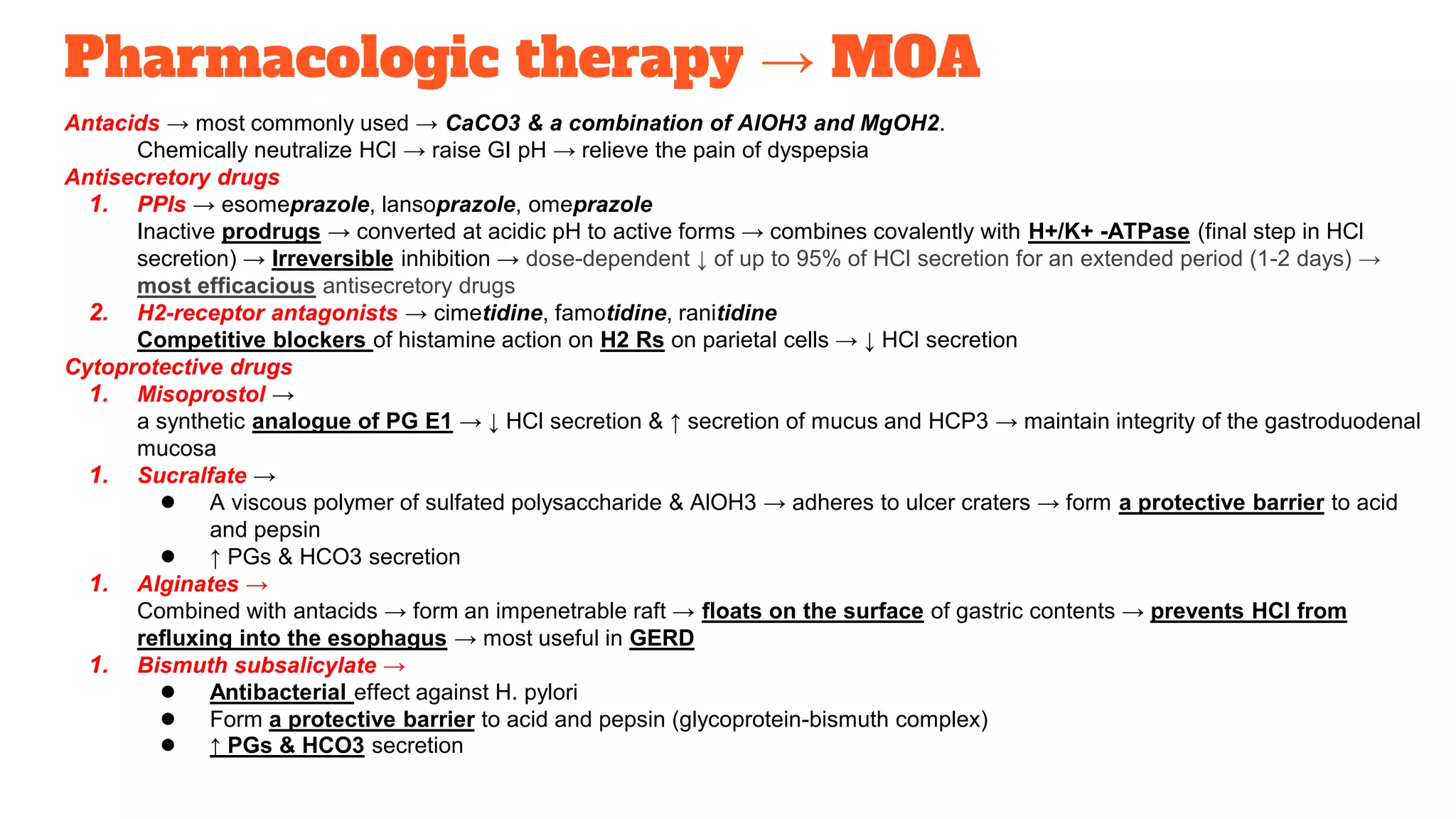Pharmacology of anti ulcer drugs | PPTX