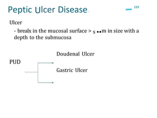 PUD.pptx peptic ulcer disease biochemistrymedicine | PPT