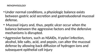 Peptic Ulcer Desease (PUD), Sores in the gastrium | PPTX