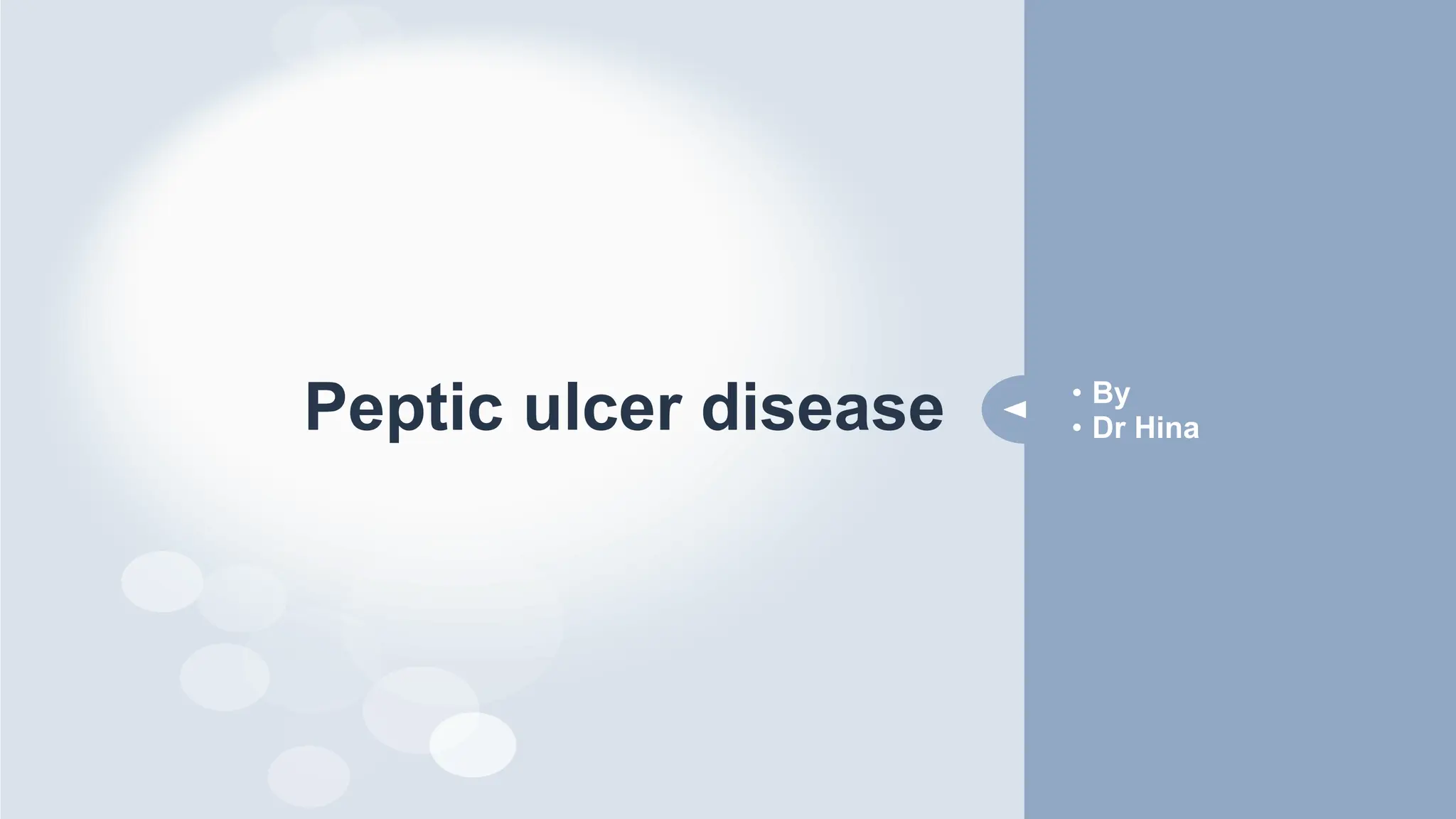 Peptic Ulcer disease (paeds medicine) Dr saad | PDF