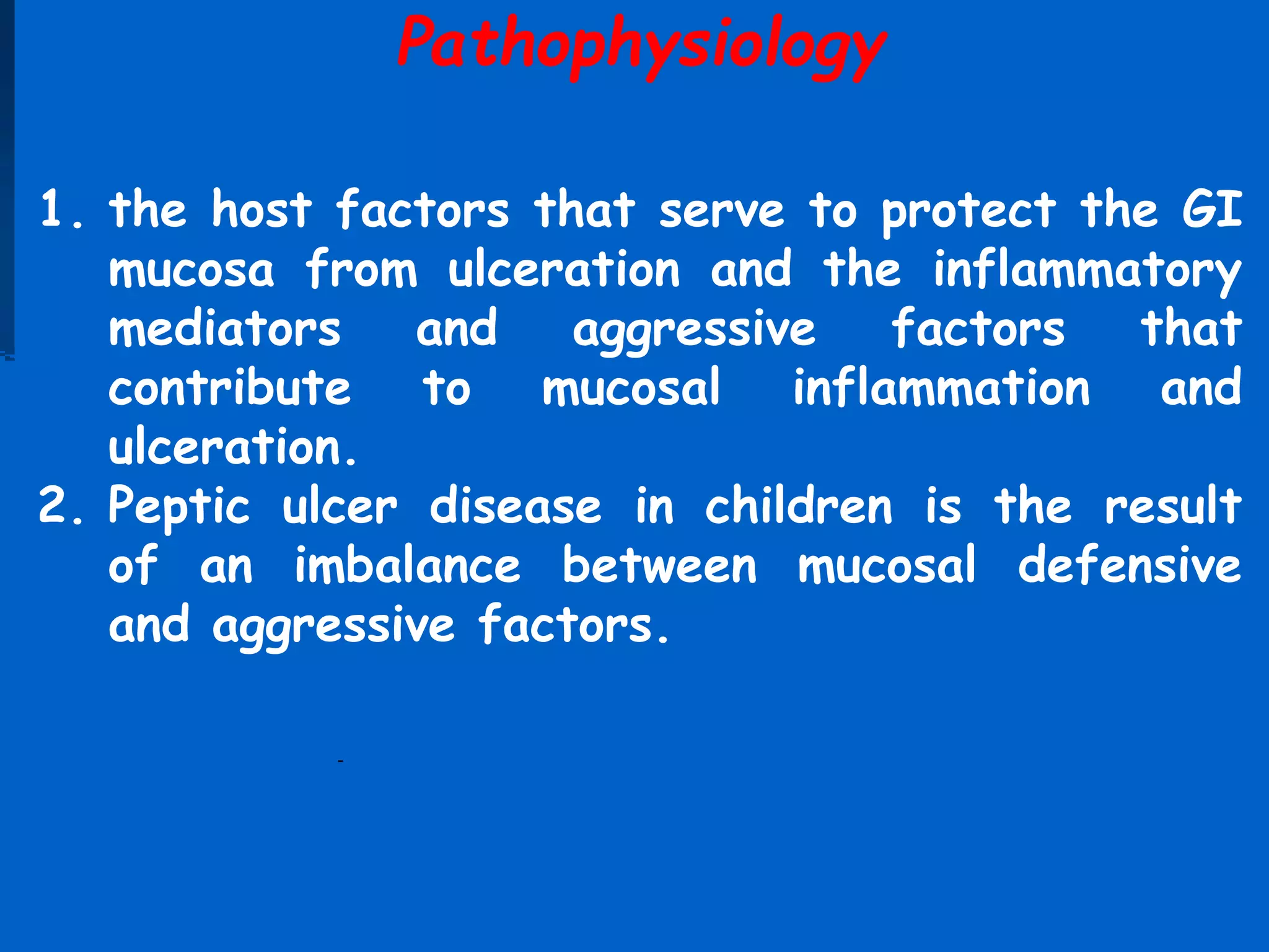 Peptic ulcer disease-child surgery | PPTX