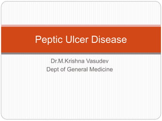 Peptic ulcer disease | PPTX
