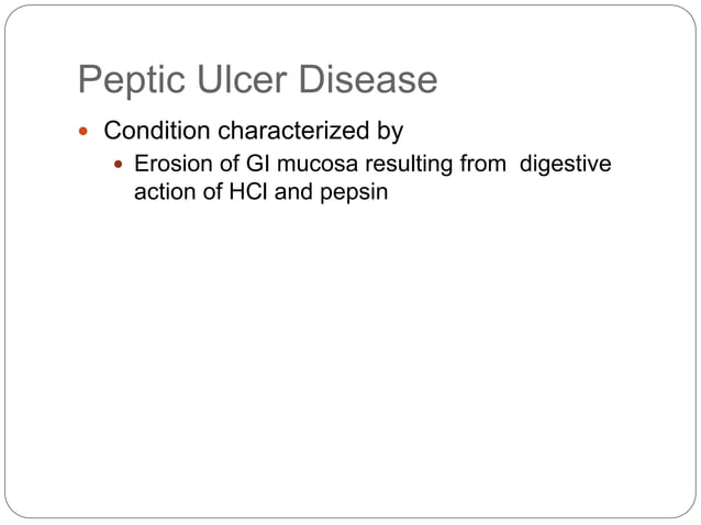 Peptic ulcer disease | PPTX