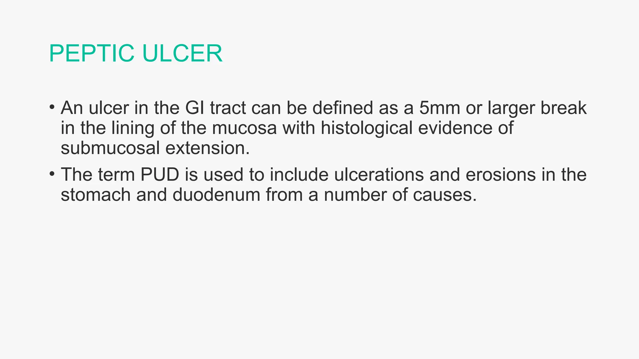 Peptic ulcer diseases introduction management | PPT | Free Download