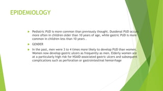 PHARMACOTHERAPY OF PEPTIC ULCER, PEPTIC ULCER disease | PPTX