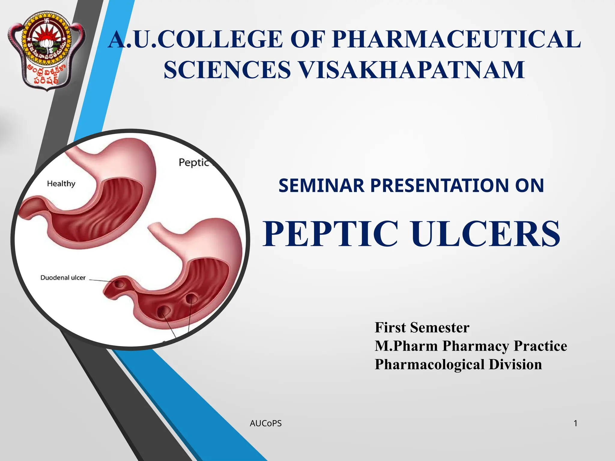 Pharmacotherapy and Pathophysiology of Peptic ulcers | PPTX | Digestive ...