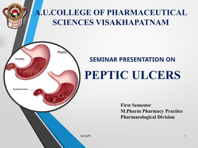 Pharmacotherapy and Pathophysiology of Peptic ulcers | PPTX | Digestive ...