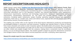 Pudding Cups Manufacturing Project Report 2023 Edition | PPT
