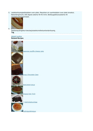 Pudding de coco | DOCX