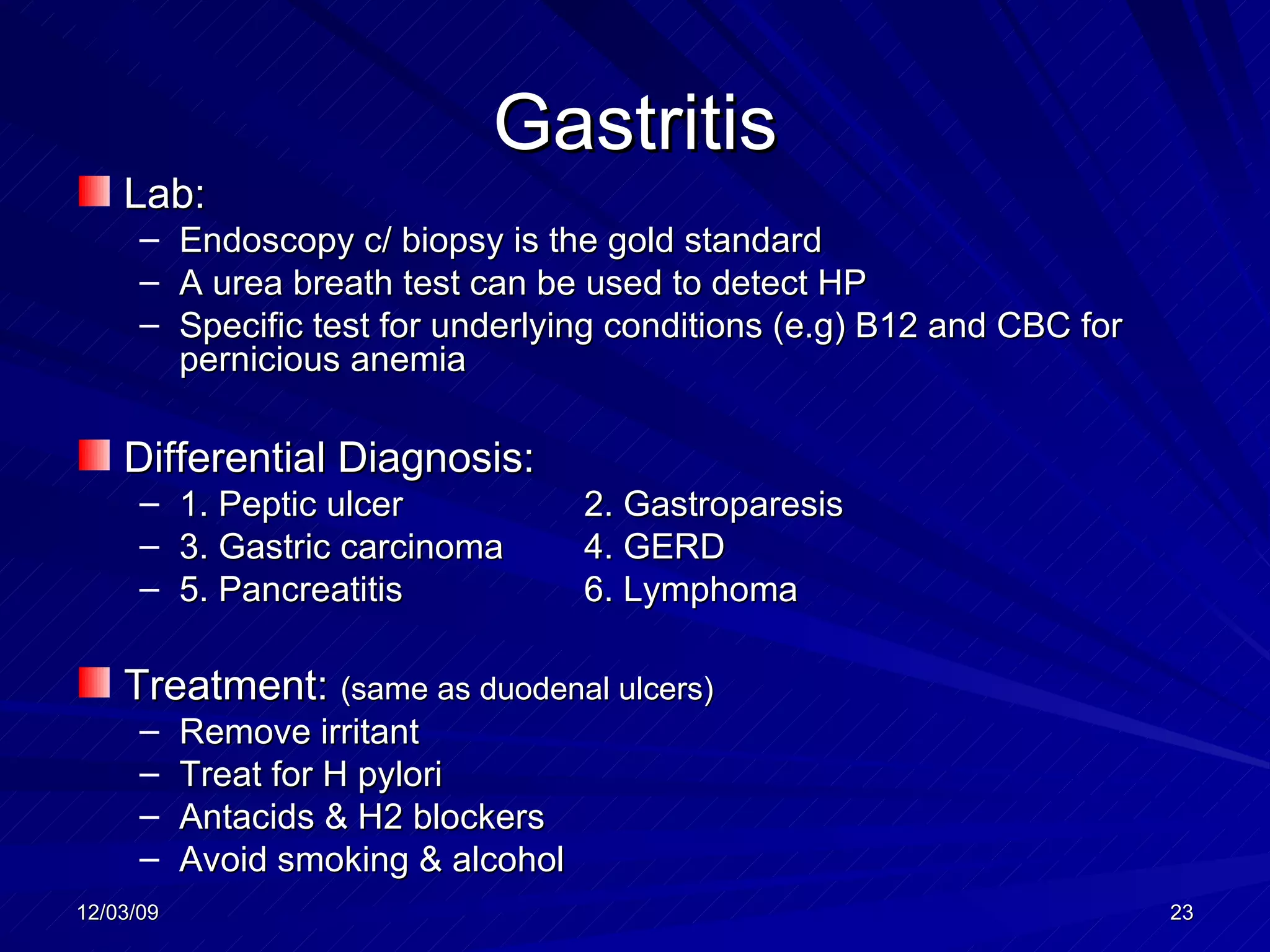 Pud Gastritis Lecture[1] | PPT