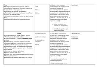 Pud lengua y literatura cuarto | PDF