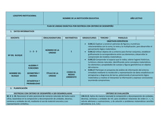 Pud matematica tercer año | PDF