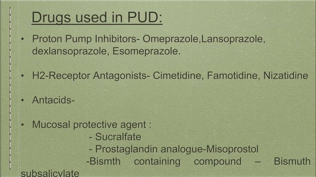 PUD-Peptic ulcer disease presentation slides | PPTX