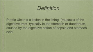 PUD-Peptic ulcer disease presentation slides | PPTX