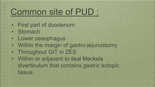 PUD-Peptic ulcer disease presentation slides | PPTX