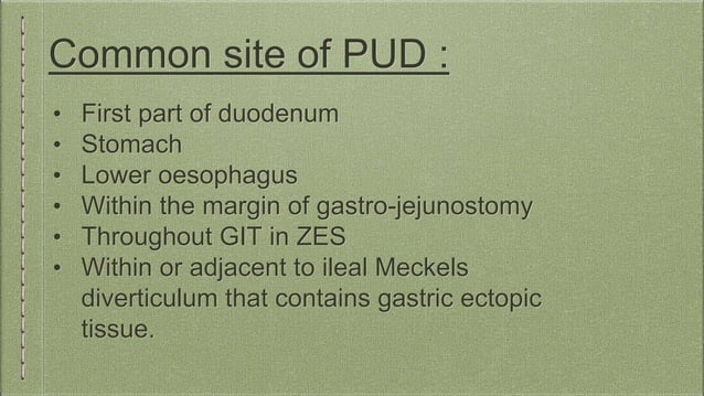 PUD-Peptic ulcer disease presentation slides | PPTX
