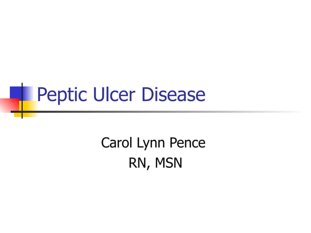 Peptic ulcer disease | PPT