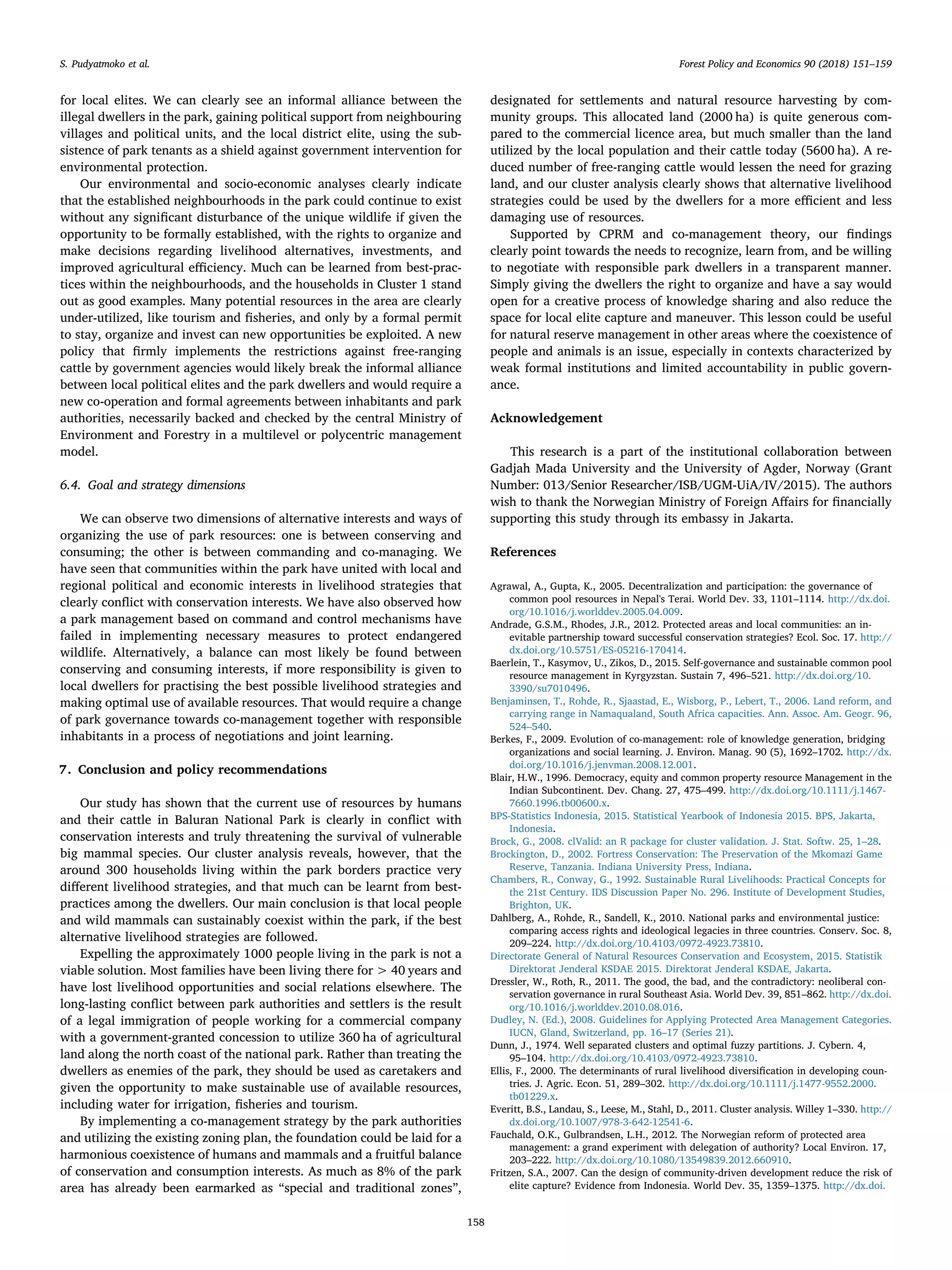 Towards sustainable coexistence: People and wild mammals in Baluran National Park, Indonesia | PDF