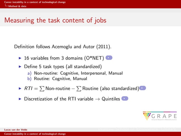 Career instability in a context of technological change | PPT