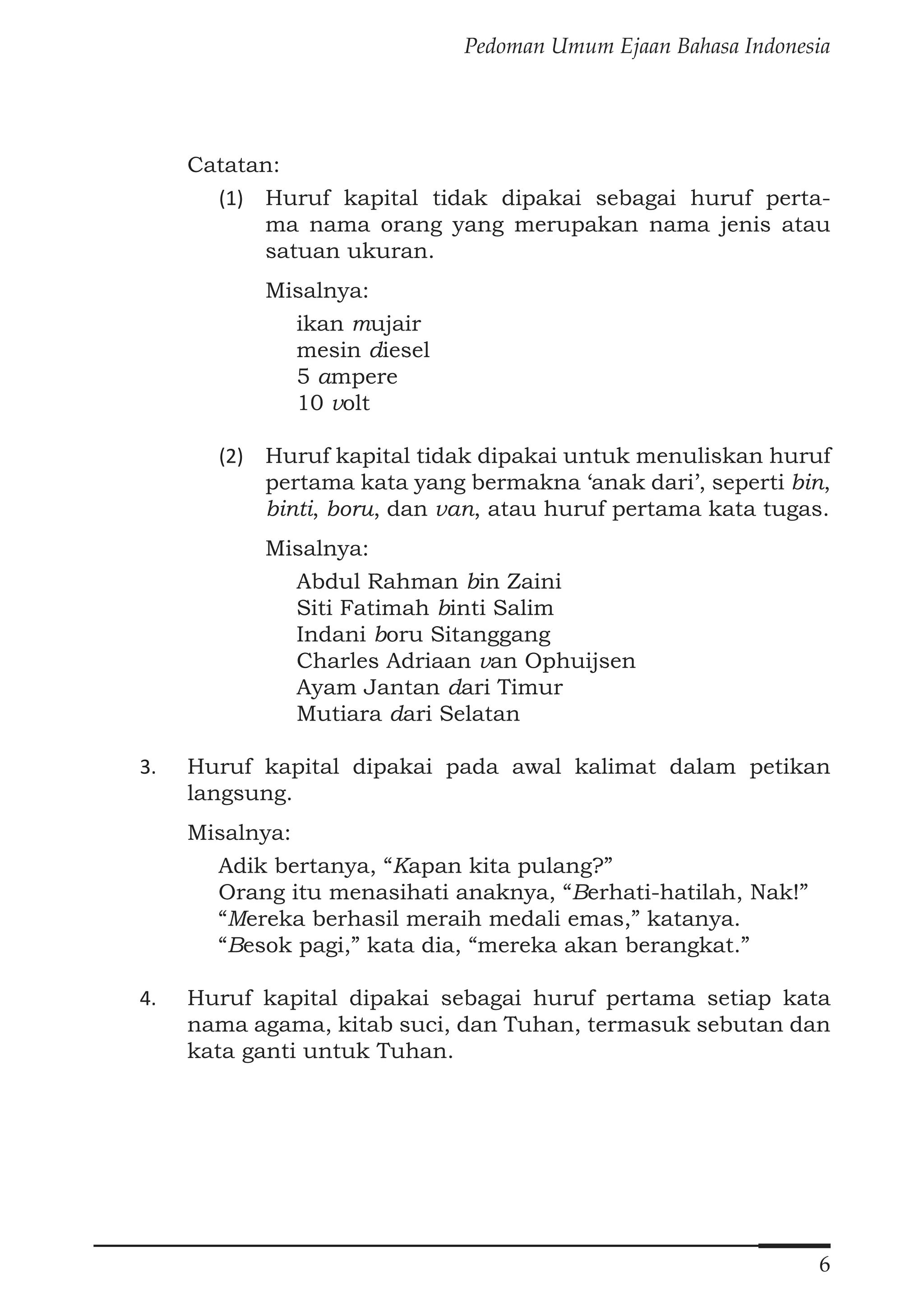 Puebi pedoman umum ejaan bahasa indonesia resmi kemendikbud | PDF