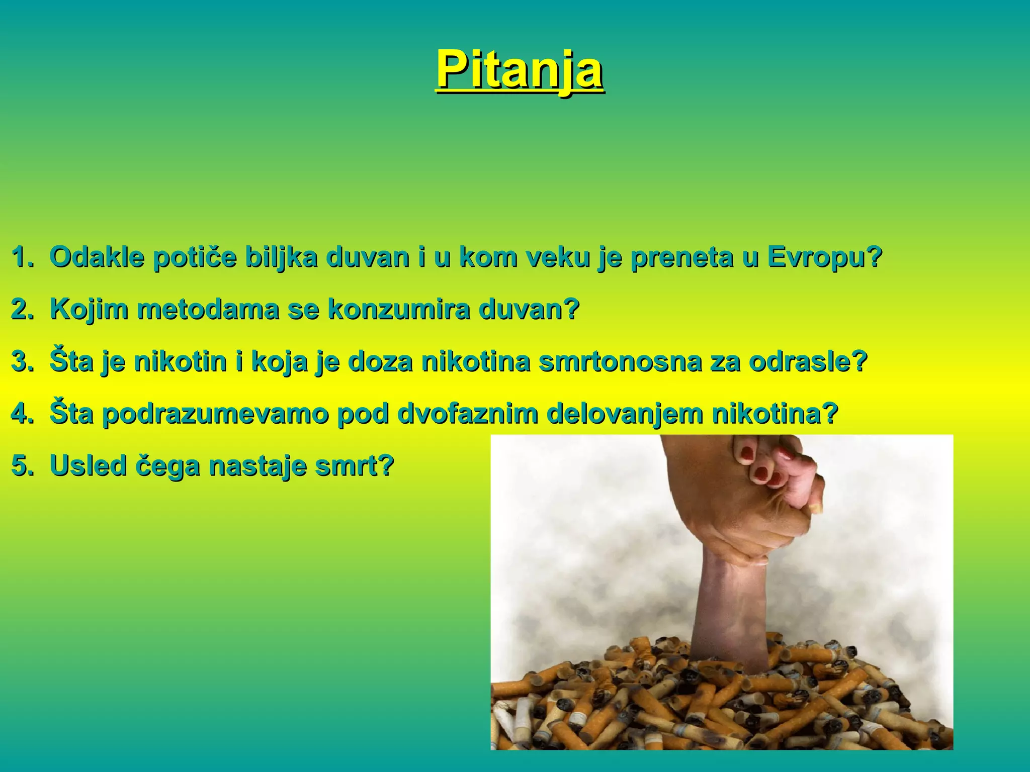 Pušenje i zdravlje | PPT