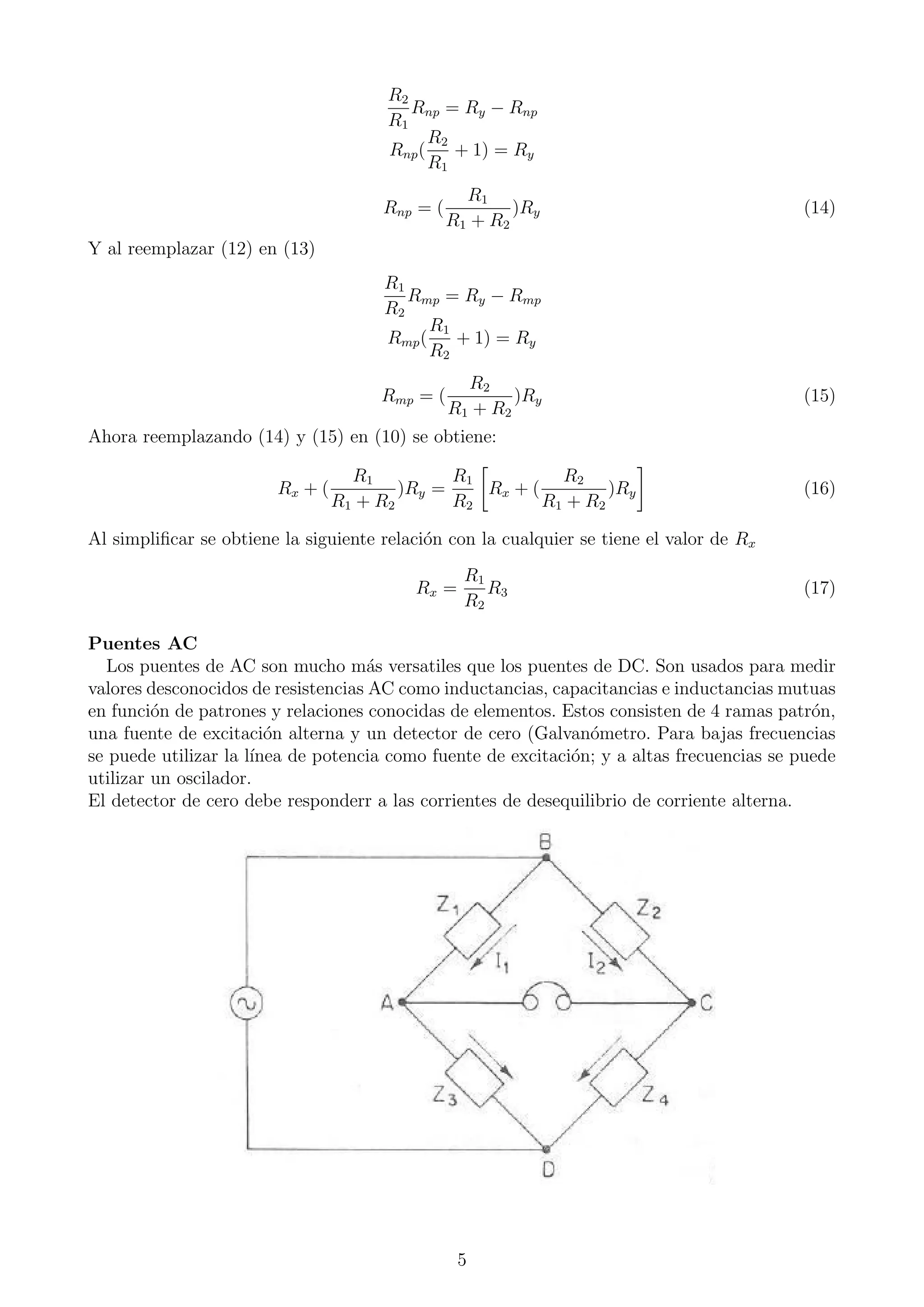 Puentes, resistencias, inductancias, capacitancias | PDF