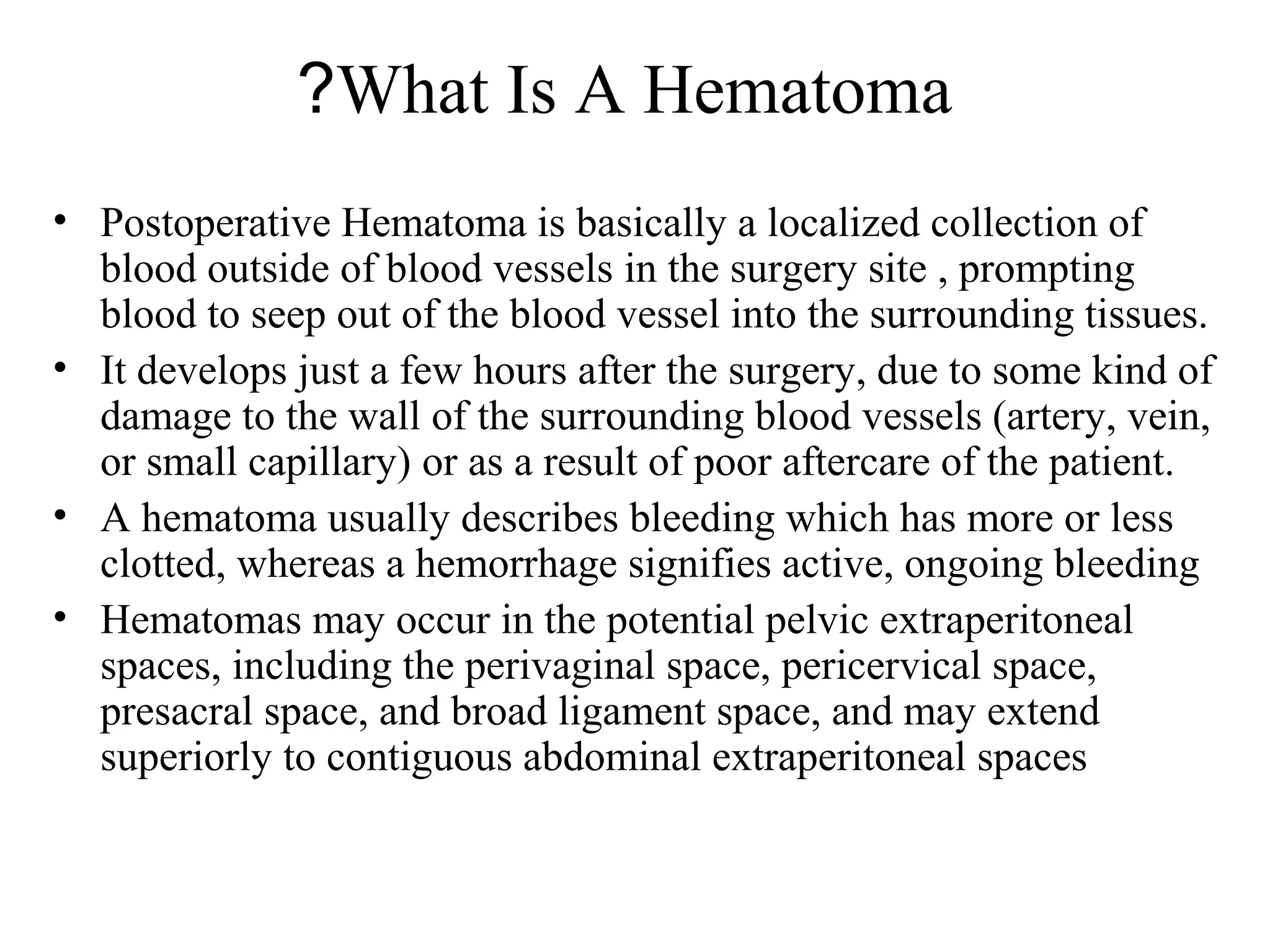 Puerperal genital hematomas | PPT