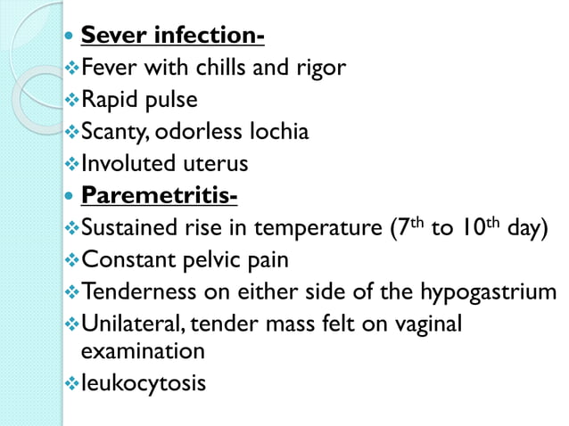 Puerperal sepsis | PPTX | Pregnancy | Reproductive Health