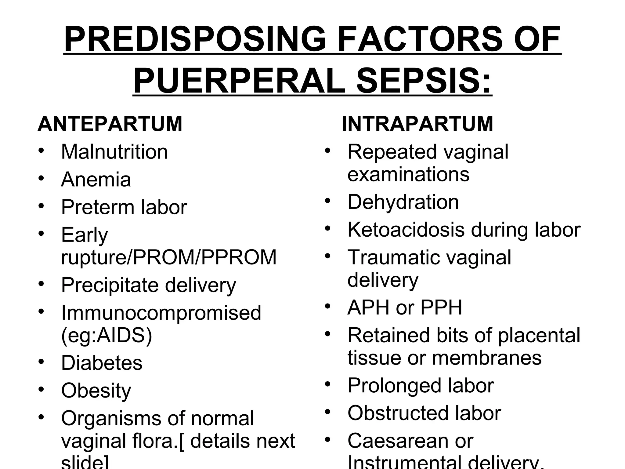 Puerperal sepsis | PPT